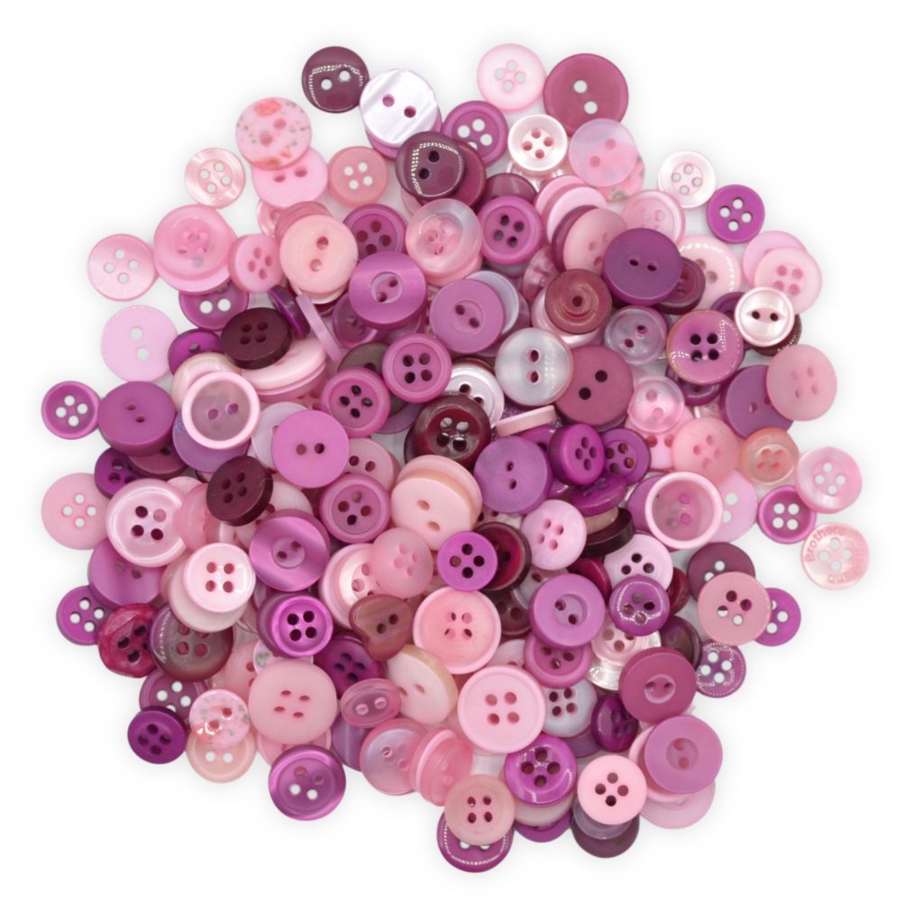 Tiny Pink & Plum Buttons - Mixed Small Sizes - CelloExpress