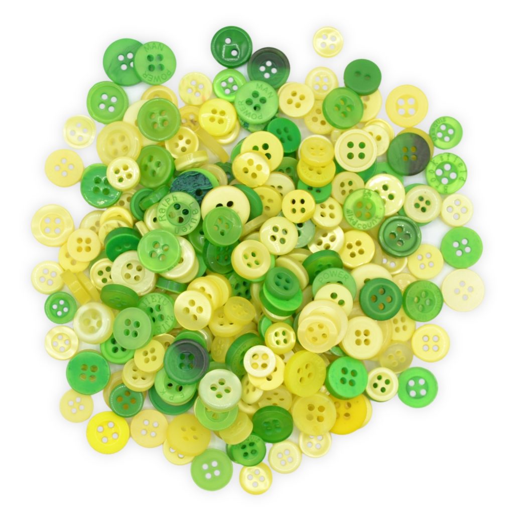 Tiny Yellow & Green Buttons - Mixed Small Sizes - CelloExpress