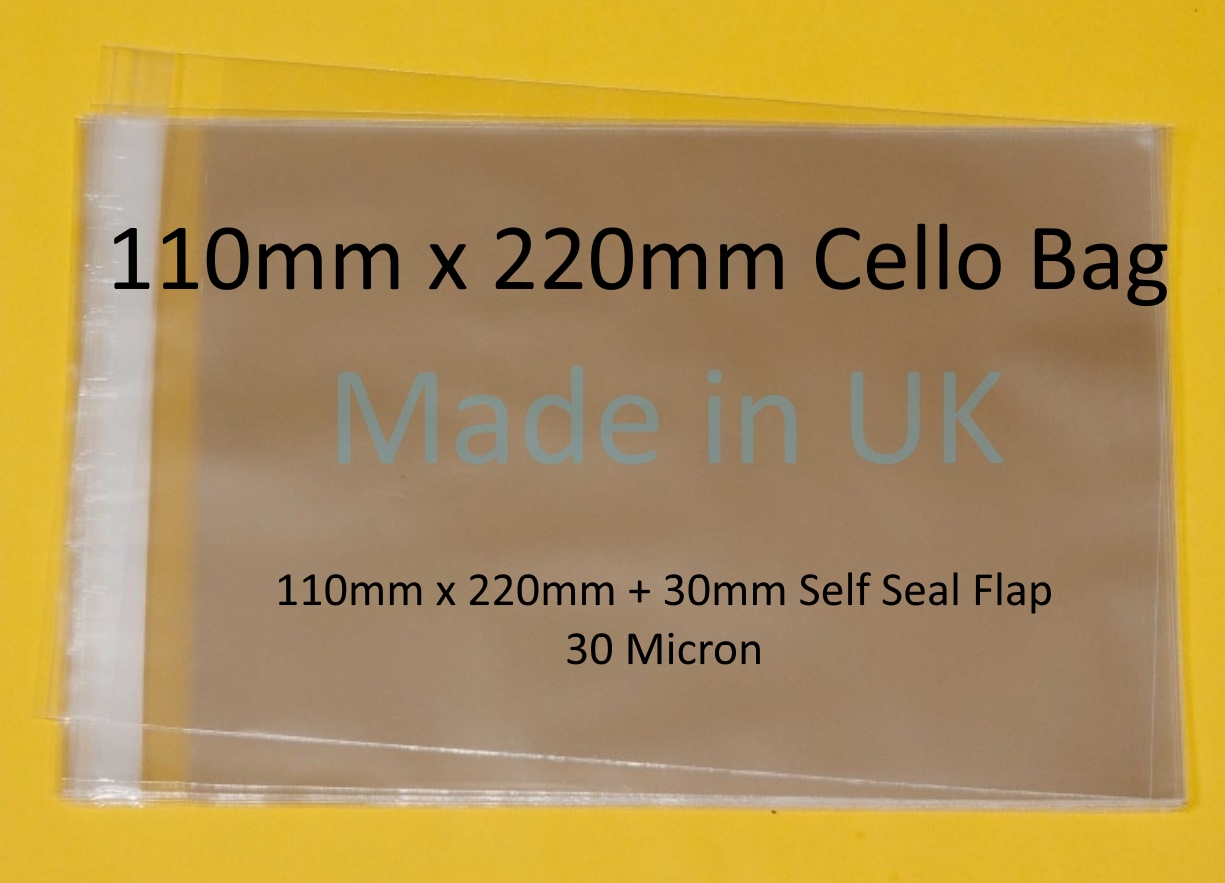 110mm Wide Cello Bags - CelloExpress