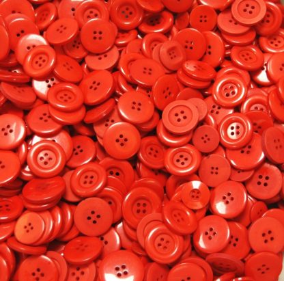 Pack of 50g - LARGE RED Buttons - Mixed Sizes for Sewing and Crafting ...