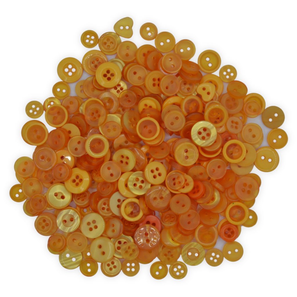 Tiny Orange Buttons - Mixed Small Sizes - CelloExpress