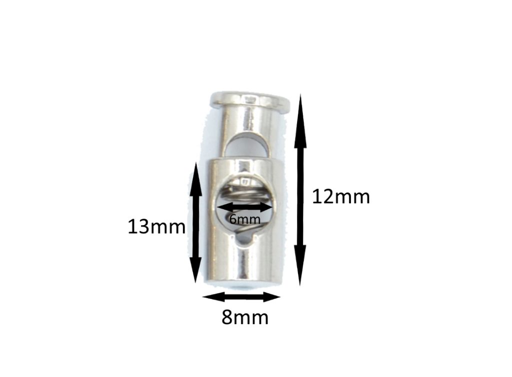 20mm Silver Cord Stopper Lock Toggle Ends - CelloExpress