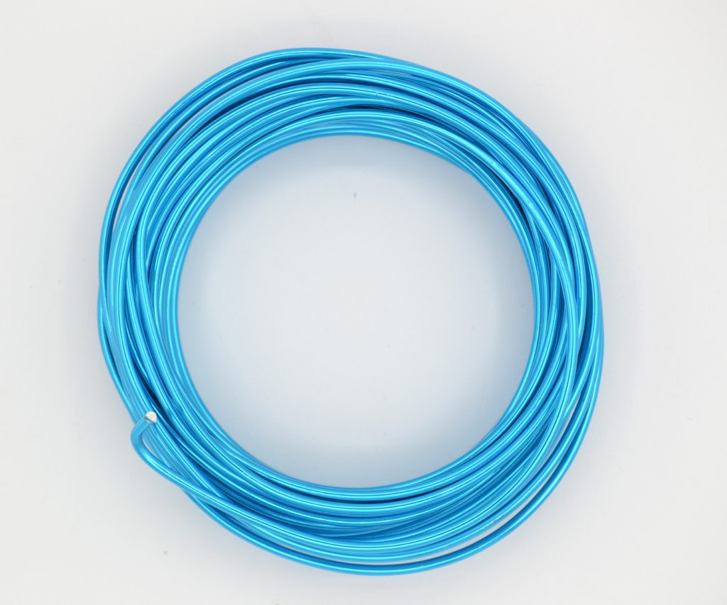 Pack of 1 - Dodger Blue 2.5mm x 5m Aluminium Wire - CelloExpress