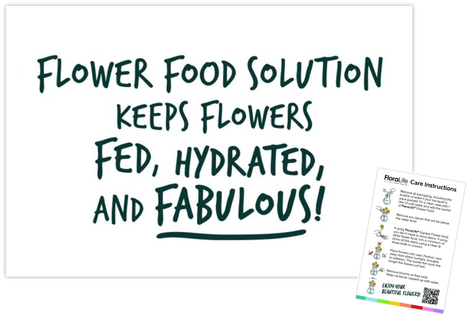 "Fabulous" Care Instructions - 60mm x 90mm OASIS® Florist Cards ...